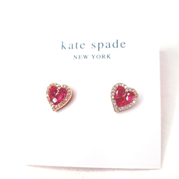 kate spade | Jewelry | Kate Spade Earrings Spell It Out Heart Studs ...